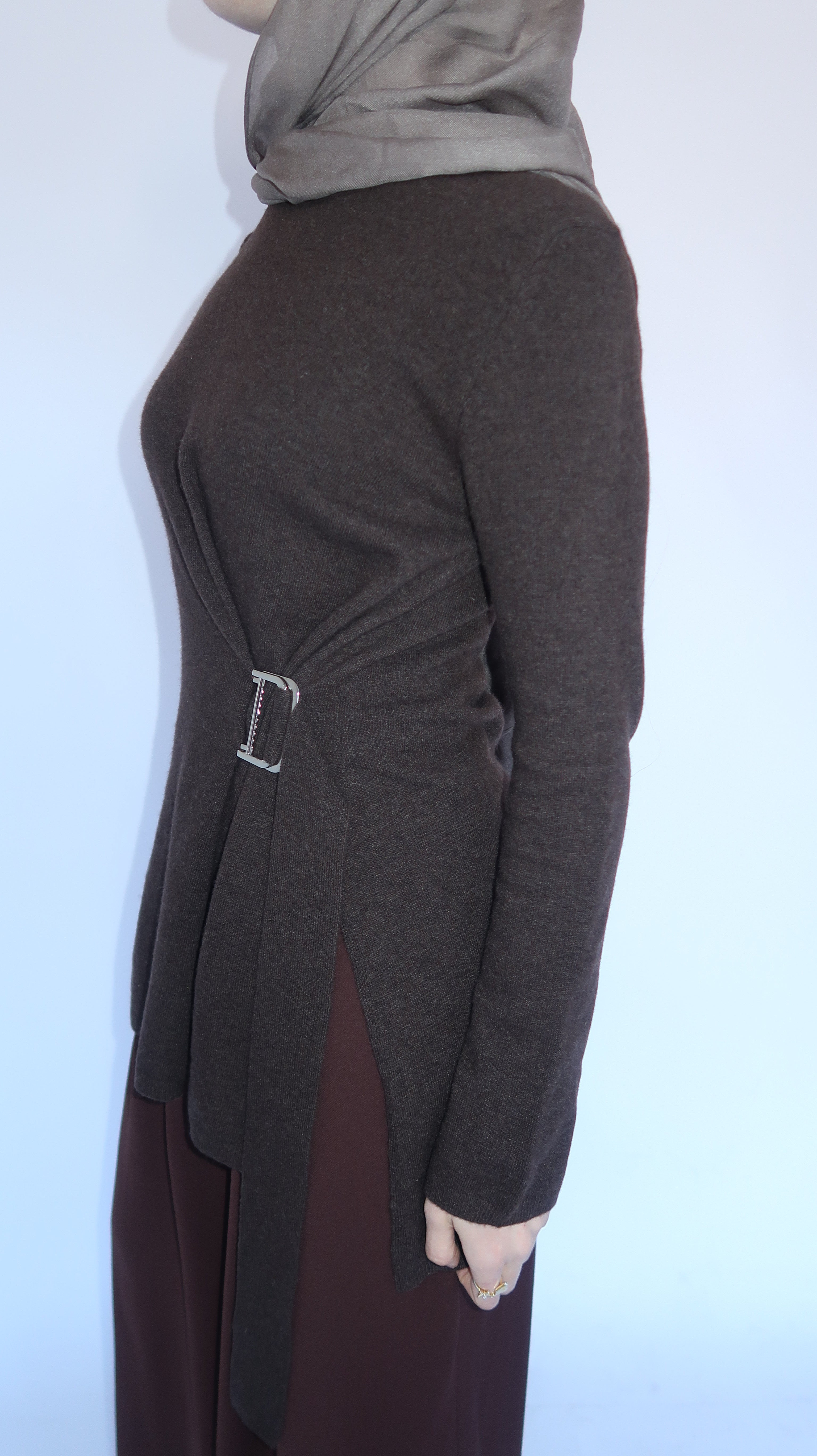 Espresso Buckled Sweater – Summer Evenings