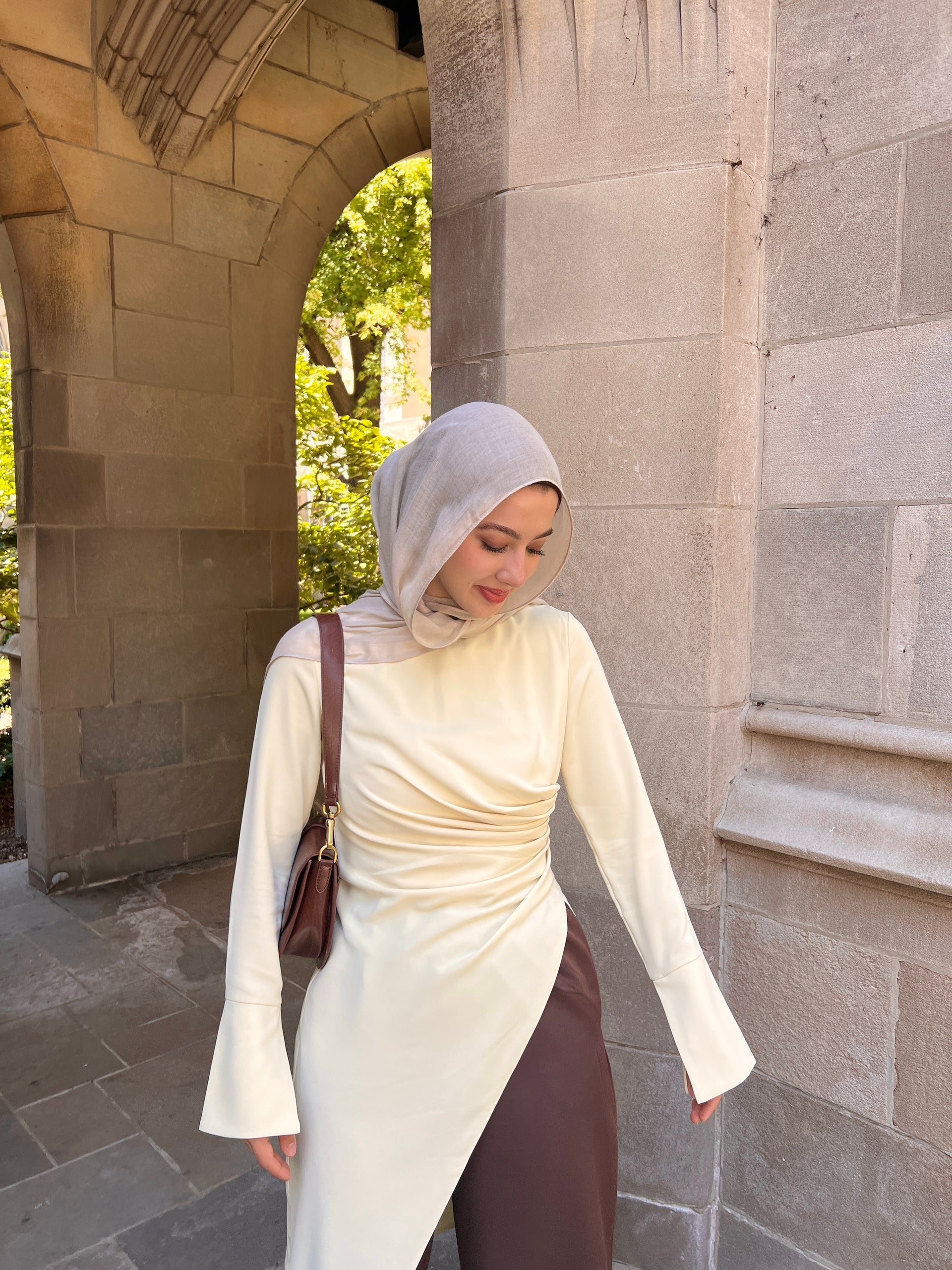 Butter Yellow Asymmetric Slit Tunic – Summer Evenings