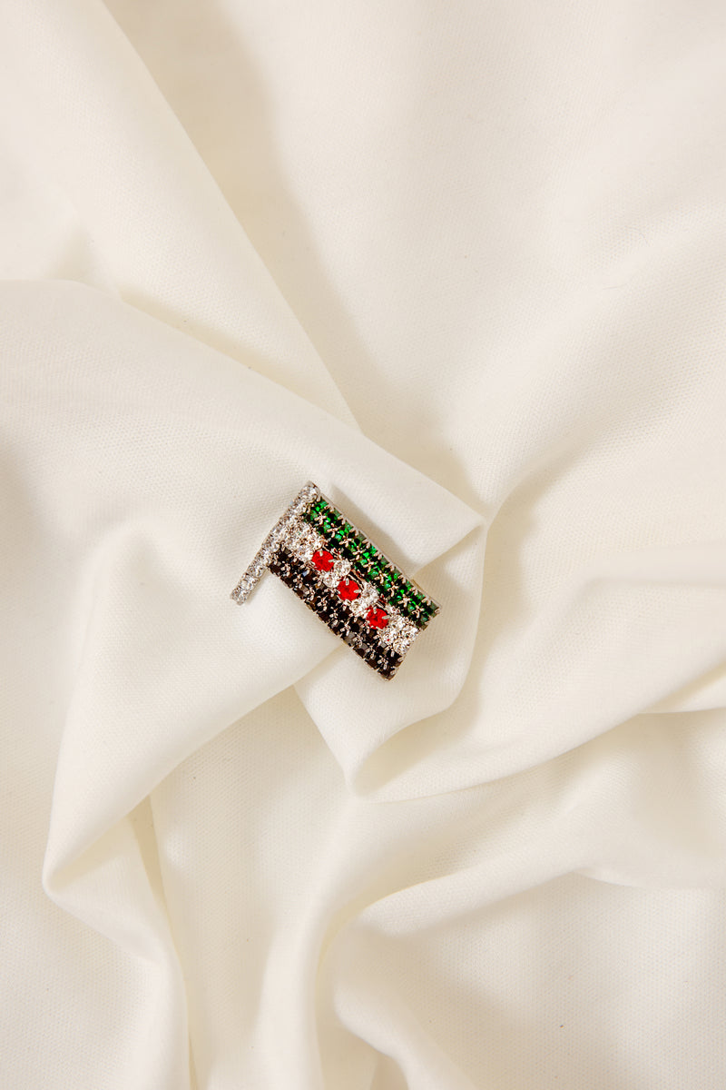 Embellished Syrian Flag Brooch- 100% Profits to SAMS – Summer Evenings